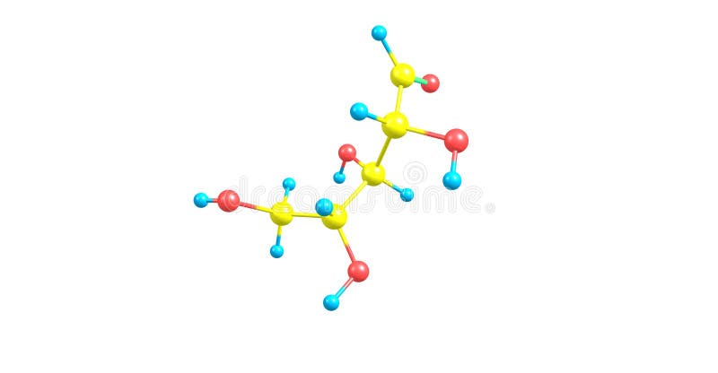 Estructura Molecular De La Ribosa Aislada En Blanco Stock de ...