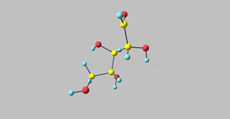 Estructura Molecular De La Ribosa Aislada En Blanco Stock de ...
