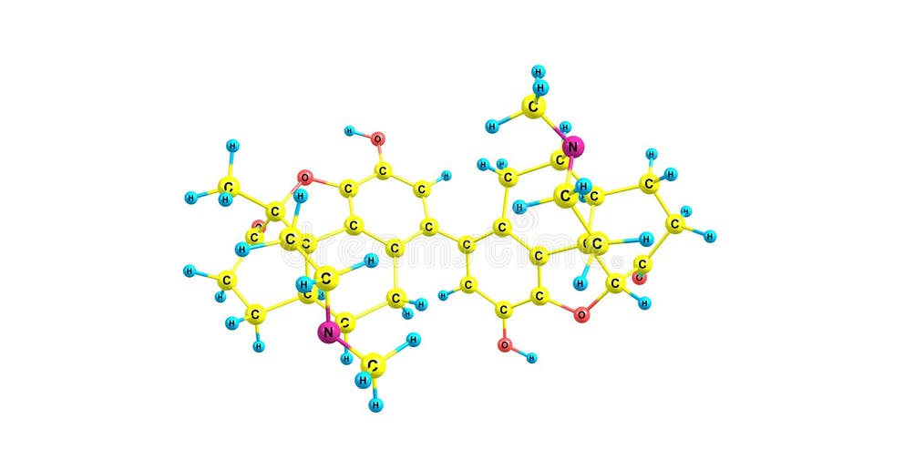 Estructura Molecular De Metopon Aislada En Blanco Stock de ilustración ...