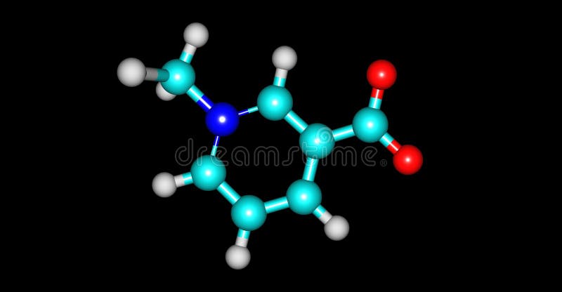 Estructura Molecular De Trigonelline Aislada En Blanco Stock de ...