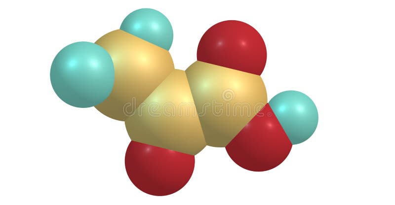 Estructura Molecular Del ácido Pirúvico Aislada En Blanco Stock de ...