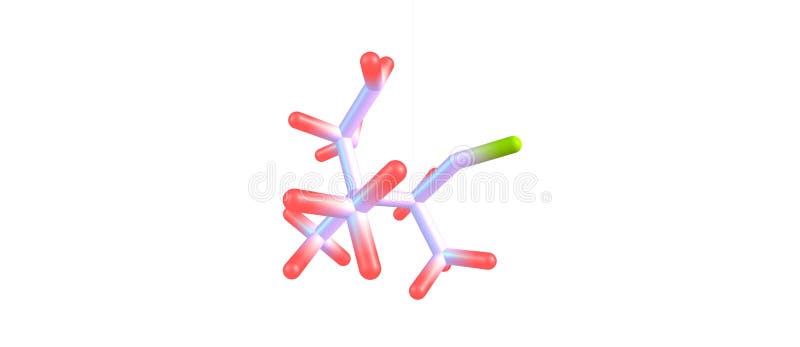 Molécula De Alcanfor. Modelo Molecular Conceptual. Renderizado 3d ...