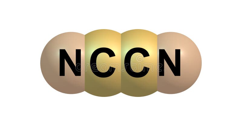 Estructura Molecular Del Cianógeno Aislada En Blanco Stock de ...