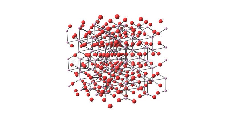 Estructura Molecular Del Corindón Aislada En Negro Stock de ilustración ...