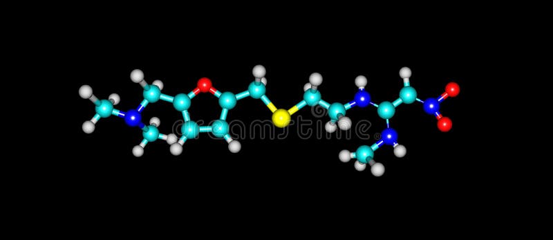 Estructura Molecular Del Ranitidine Aislada En Blanco Stock de ...