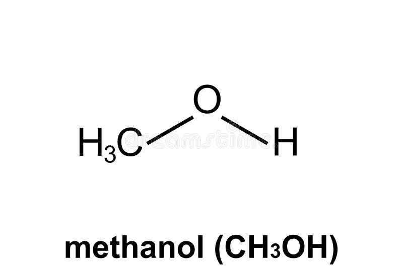 Estructura Química De Metanol Ch3oh Stock de ilustración - Ilustración ...