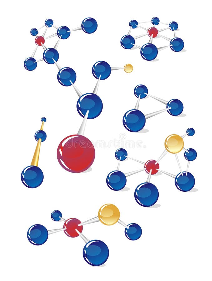 Estructuras moleculares ilustración del vector. Ilustración de ...