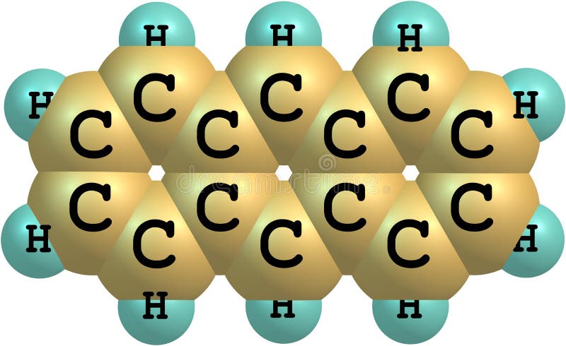 Estrutura Molecular Do Antraceno No Fundo Branco Ilustração Stock ...