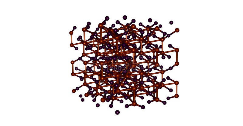 Estrutura Molecular Do Corindo Isolada No Preto Ilustração Stock ...
