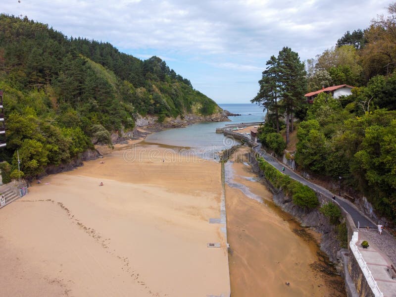 Estuary and Beach of the Town of EA in Basque Country Spain Stock Photo ...