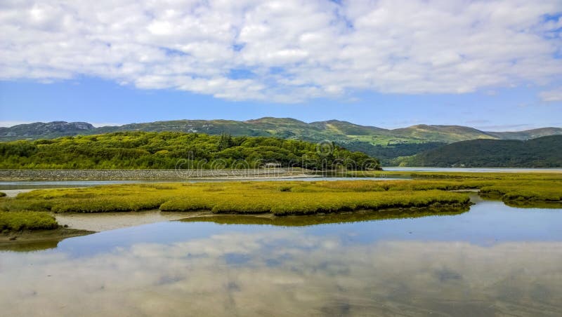Estuary stock photo. Image of landscape, estuary, wales - 44219902