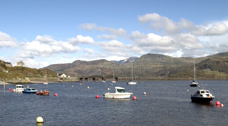 Estuary view stock photo. Image of blue, mountains, bridge - 638630