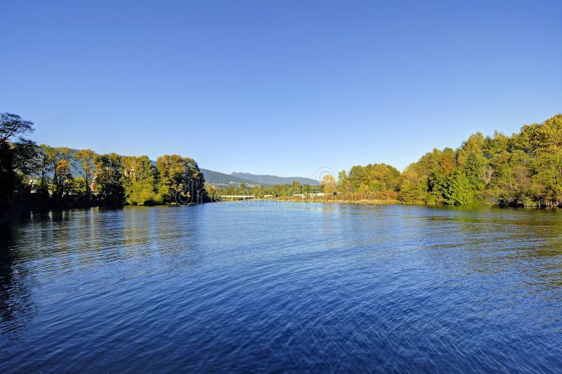 Estuary - Where the River Meets the Sea Stock Image - Image of ...