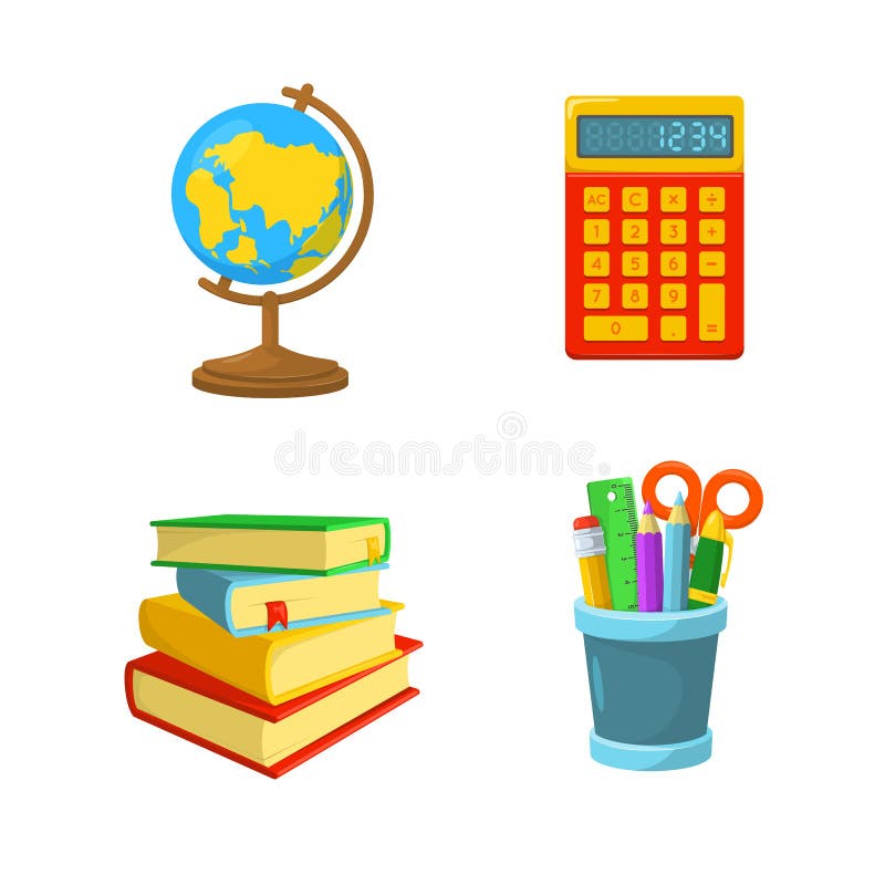 Estudar símbolos ilustração do vetor. Ilustração de escola - 58227583