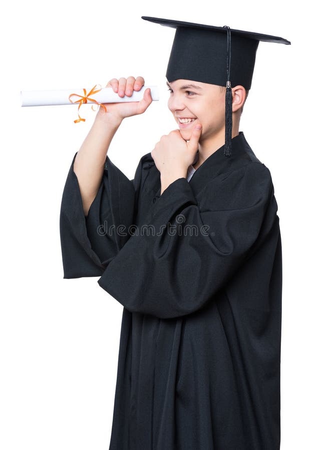 Estudiante Adolescente Graduado Del Muchacho Imagen de archivo - Imagen ...