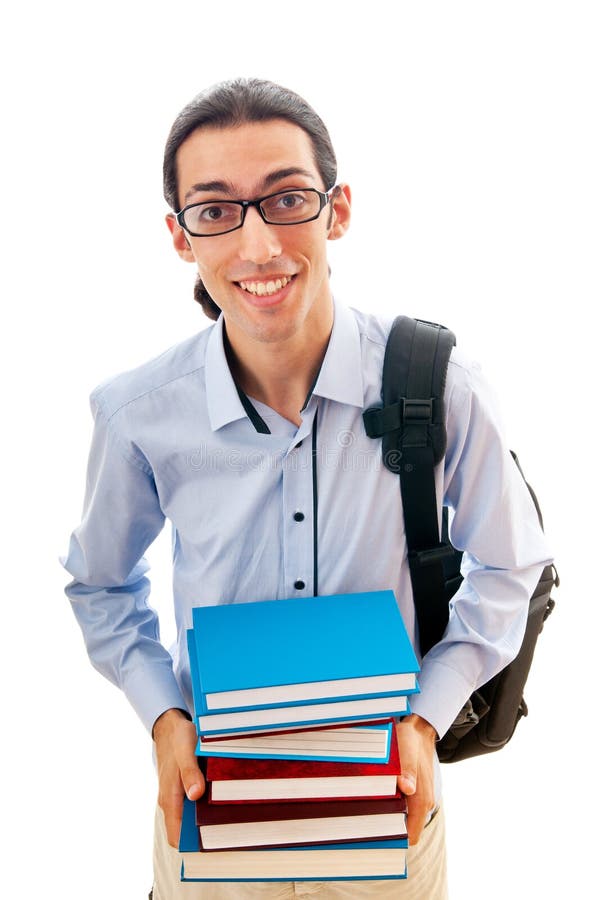 Estudiante Con La Situación De La Mochila Y Del Cuaderno Foto de ...