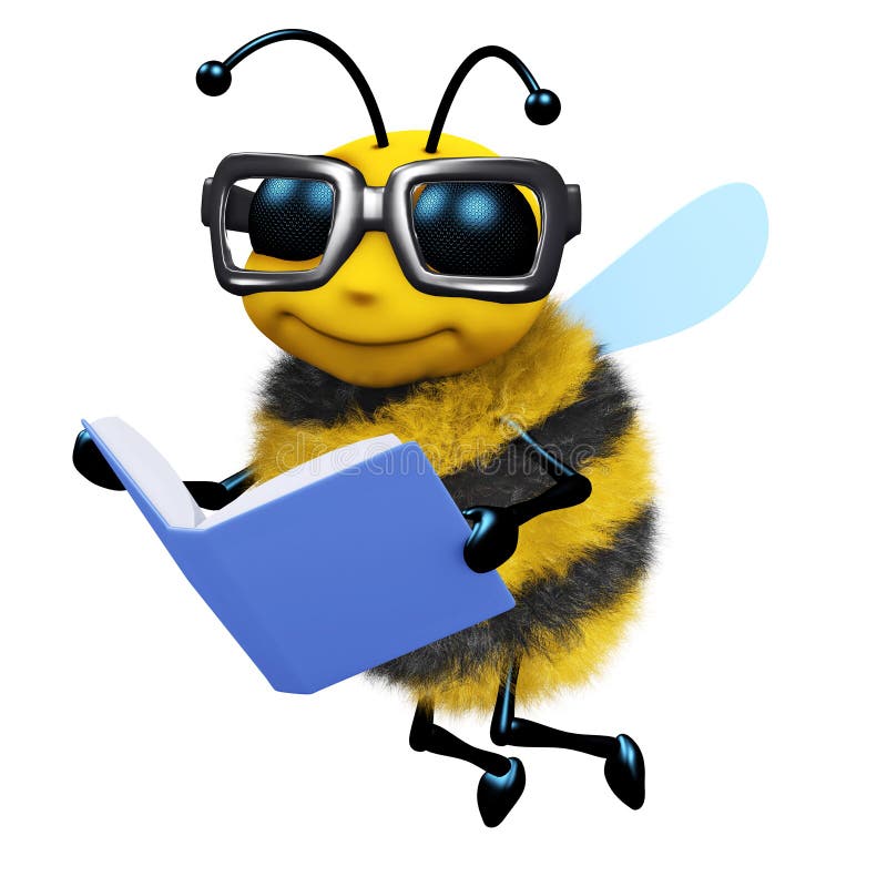 Estudiante de la abeja 3d stock de ilustración. Ilustración de animal ...