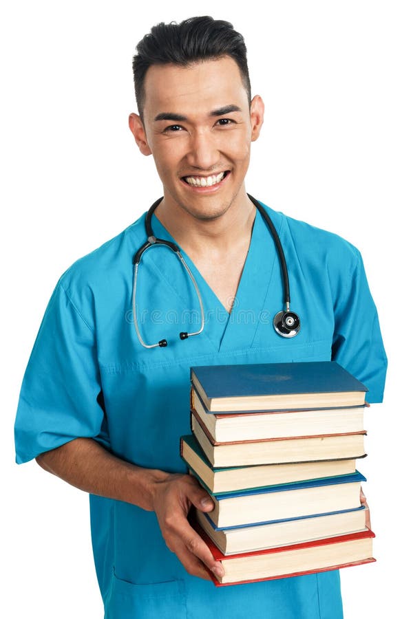 Estudiante De Medicina Con Los Libros Imagen de archivo - Imagen de ...
