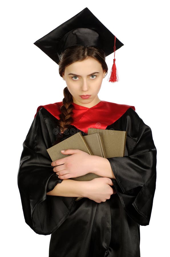 Estudiante Graduada Hermosa En Capa Foto de archivo - Imagen de ...
