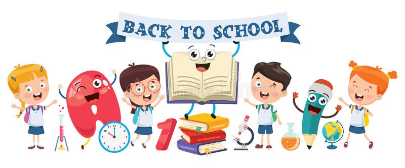 Estudiantes PequeÃ±os Estudiando Y Leyendo Ilustración del Vector ...