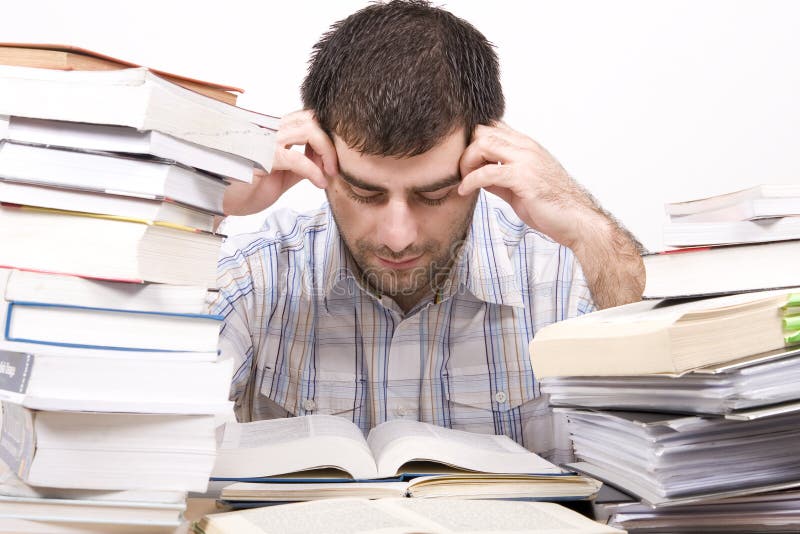 Estudiar al hombre imagen de archivo. Imagen de papeleo - 9596731