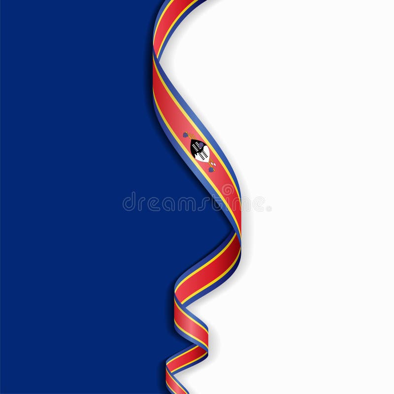 Eswatini Flag Wavy Abstract Background. Vector Illustration Stock Illustration - Illustration of ...