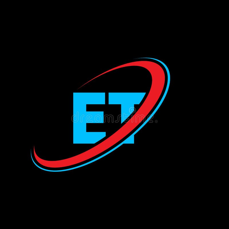 ET E T Letter Logo Design. Initial Letter ET Linked Circle Uppercase ...