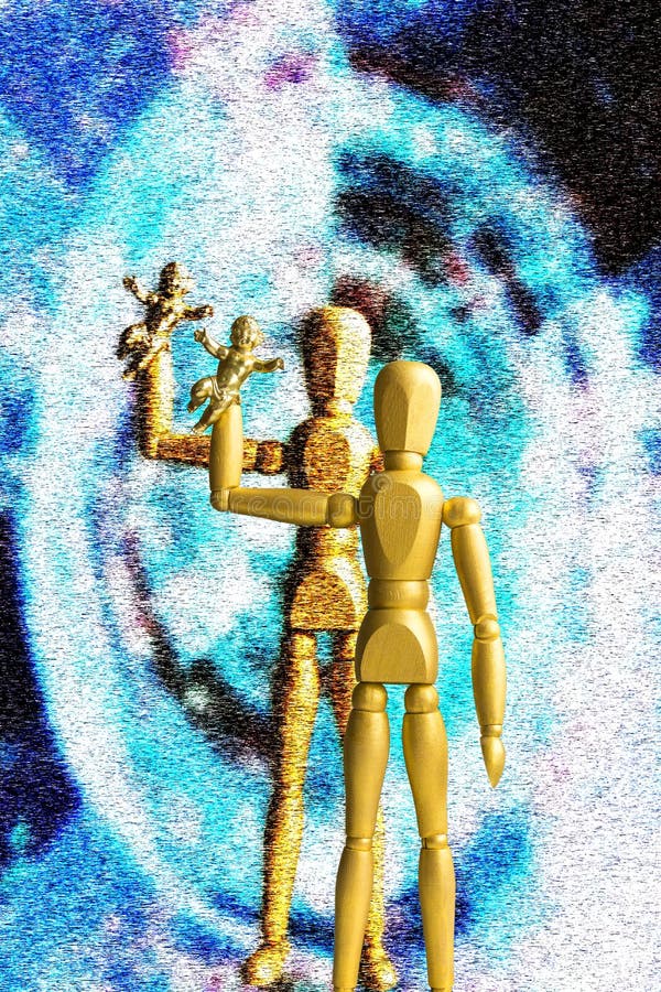 ET with golden angel stock photo. Image of space, hand - 217108138