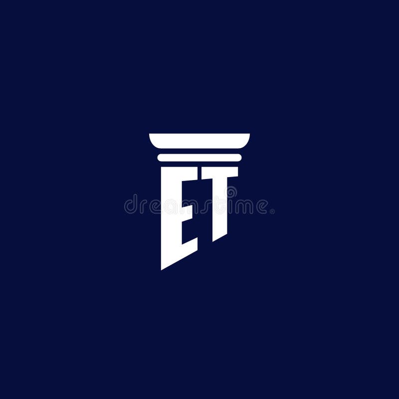 ET Initial Monogram Logo Design for Law Firm Stock Vector ...