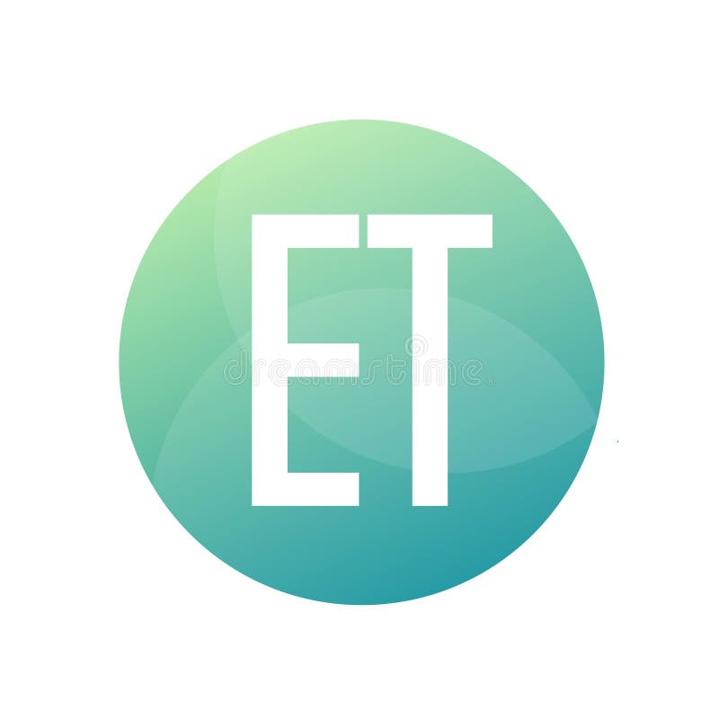 ET Letter Logo Design with Simple Style Stock Vector - Illustration of ...