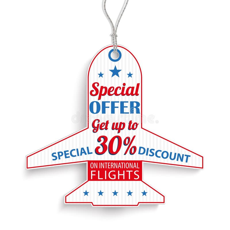 Et Price Sticker Offer Int Flights Stock Vector - Illustration of offer ...