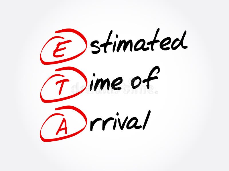 ETA - Estimated Time of Arrival Acronym, Business Concept Background ...