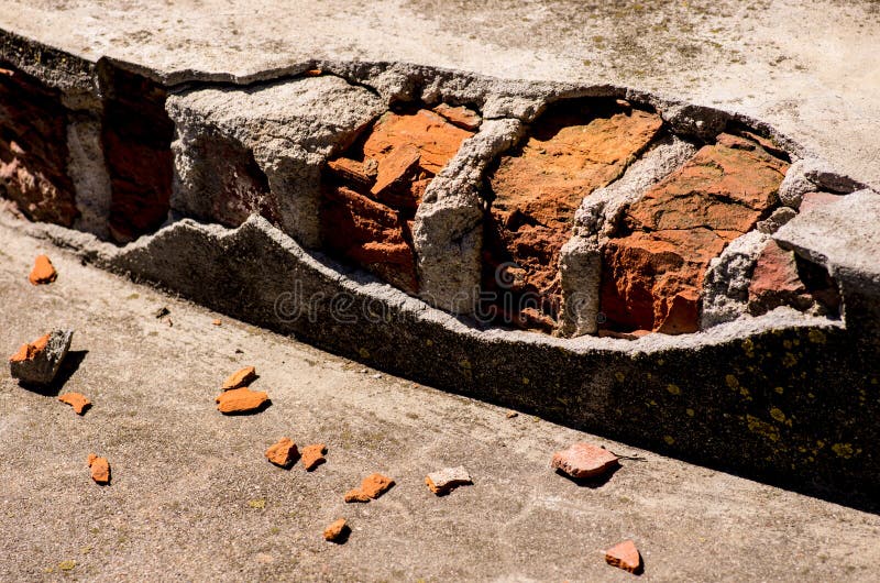 Etapas Quebradas Exteriores Caixa Danificada Da Escada Imagem de Stock ...