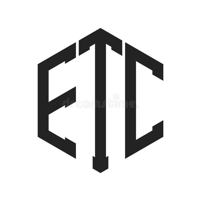 ETC Logo Design. Initial Letter ETC Monogram Logo Using Hexagon Shape ...
