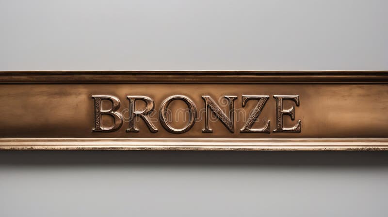 Etched Bronze Lettering Showcasing the Word Bronze in a Contemporary ...