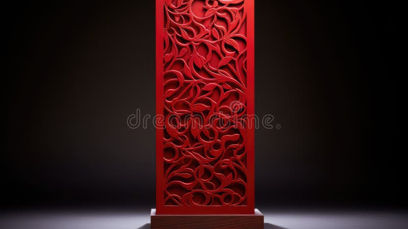 Etched red brushed metal stock illustration. Illustration of ...