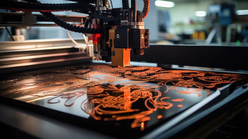 Etching cnc equipment stock illustration. Illustration of engraving ...