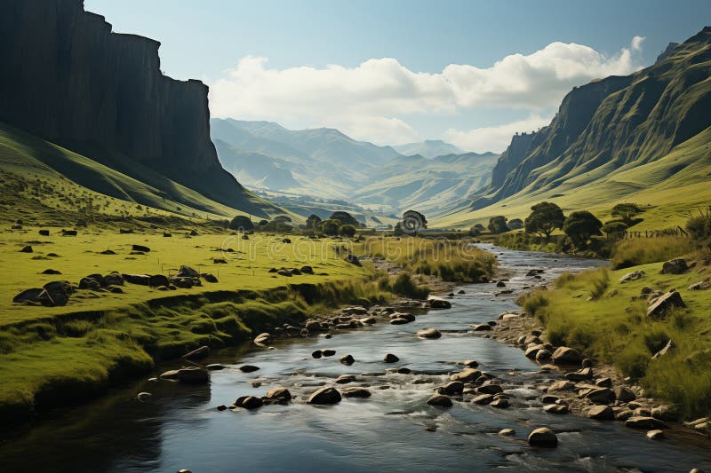 The Eternal Beauty of Untouched Nature Stock Illustration ...