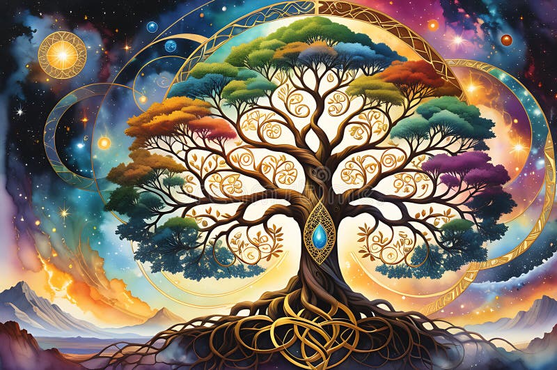 Eternal Connection: Majestic Tree of Life, Roots Deep within ...
