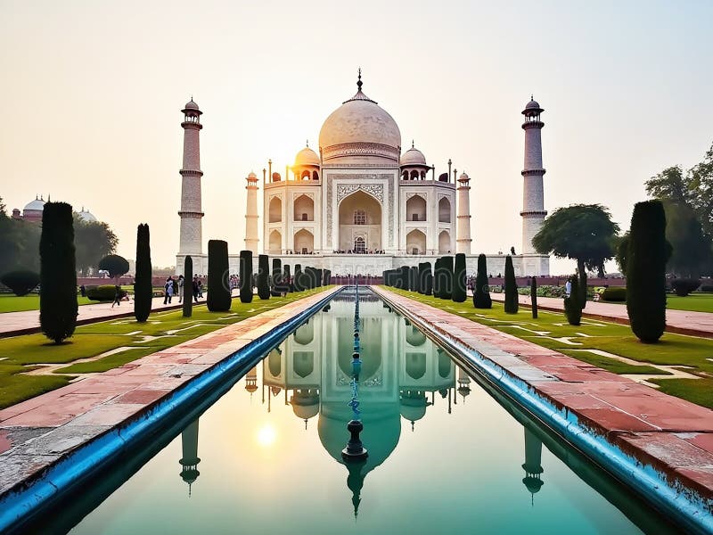 Eternal Elegance a Captivating Photo of the Taj Mahal Stock Image ...