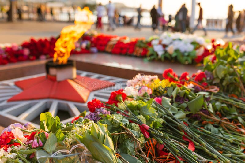 Eternal Fire Against Colours on May 9th in Day of Victory Stock Image ...