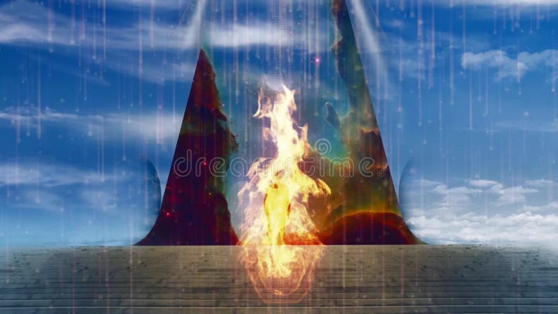 Fire in the open sky stock footage. Video of fantasy - 182180278