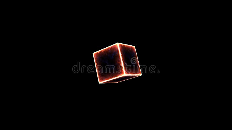 Eternal Flame Cube Empty Core Energy Surface Stock Footage - Video of ...
