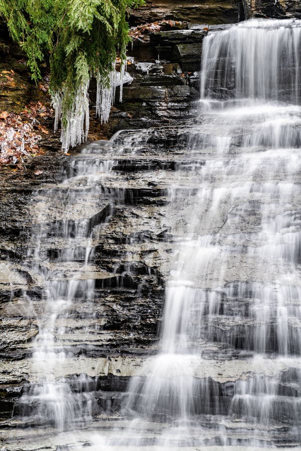 Eternal Flame Falls in Shale Creek Preserve Stock Photo - Image of ... Eternal Flame Falls in Shale Creek Preserve Stock Photo - Image of ...