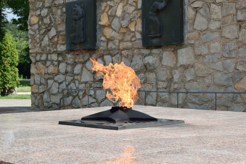 Eternal Flame on the Monument Close Up Editorial Image - Image of ...
