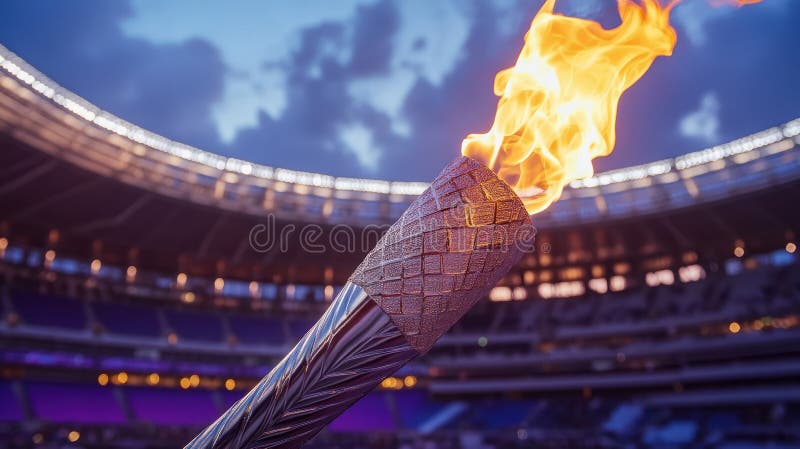 Eternal Flame: the Torch Lights Up the Stadium Stage in a Blaze of ...