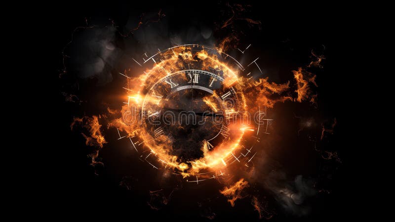 Eternal Flames: a Burning Clock Floating in the Depths of Space ...