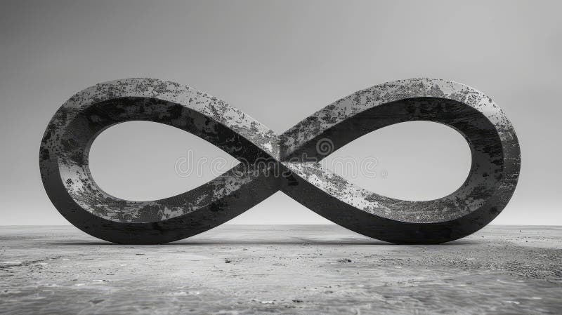 Eternal Loop: Monochromatic Infinity Symbol Stock Image - Image of ...