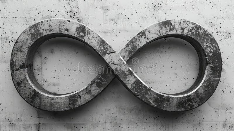 Eternal Loop: Monochromatic Infinity Symbol Stock Photo - Image of ...