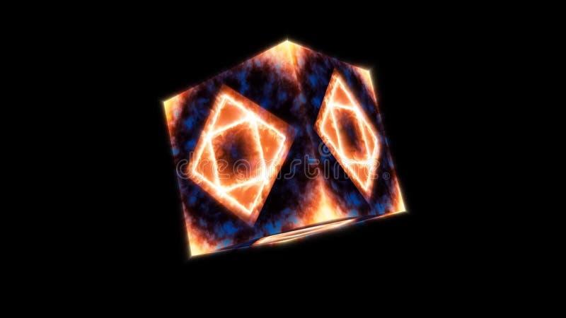Eternal Magic Flame Cube Empty Core Energy Surface and Fast Release ...